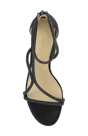 Jessica Simpson Ankle Strap Block Heel Sandals - Black