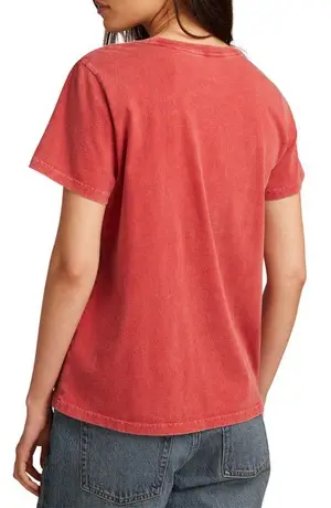 Lucky Brand Flag Stud Embellished Cotton Graphic T-shirt