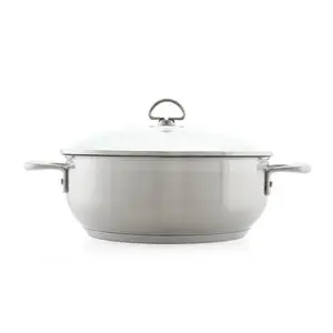 CHANTAL Induction 21 Steel 5 Qt. Chef's Pan W/ Glass Lid