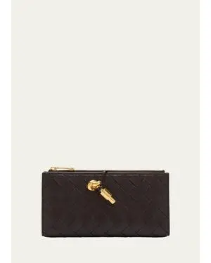 Bottega Veneta Andiamo Leather Long Wallet - Fondant