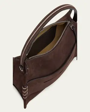 JW Anderson Loafer Suede Crossbody Bag - Brown