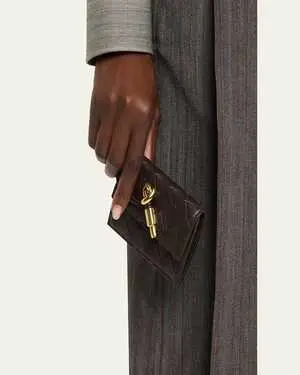 Bottega Veneta Andiamo Slim Leather Card Case - Fondant