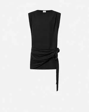 Isabel Marant Étoile Marielle Draped Cotton Jersey Dress - Black