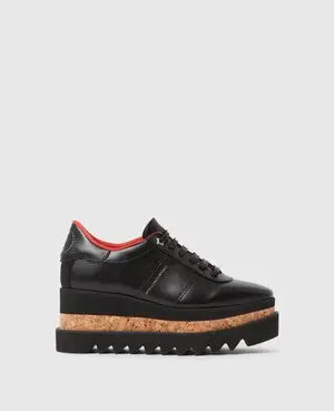 Stella McCartney Sneak-elyse Platform Lace-up Sneakers - Black