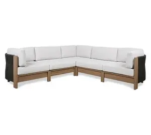 REAL FLAME Stratton Outdoor 5pc Sectional With Ushions - One-color