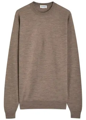 John Smedley Textured Fine-knit Wool Jumper