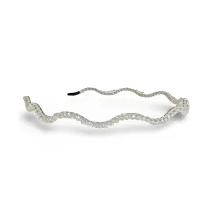 HEADBANDS OF HOPE Wavy Beaded Headband - White