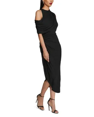 Halston Gabrielle Matte Jersey Midi Dress