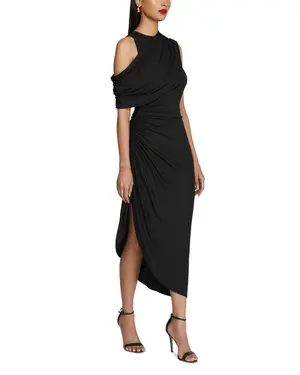 Halston Gabrielle Matte Jersey Midi Dress