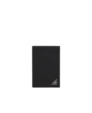 Prada Saffiano Leather Passport Holder - Black