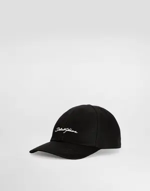 Dolce & Gabbana Cotton Drill Baseball Cap With Logo - Black