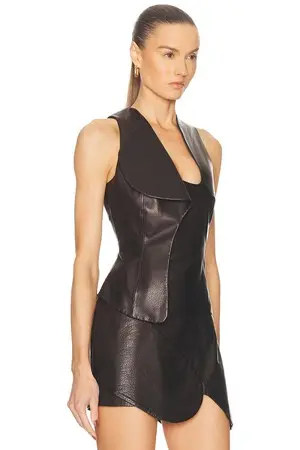 FERRAGAMO Sleeveless Leather Top