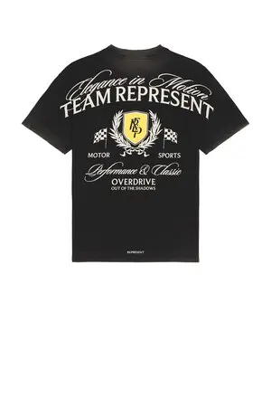 REPRESENT Crest Tee In White - Vintage Black