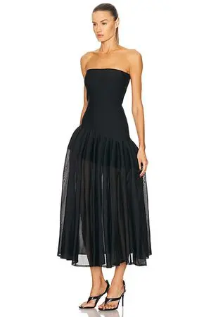 Alaïa Long Godet Dress