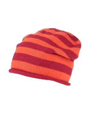 SEMICOUTURE Striped Knit Beanie - Orange