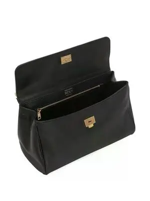 Dolce & Gabbana Medium Sicily Logo-plaque Tote Bag - Black