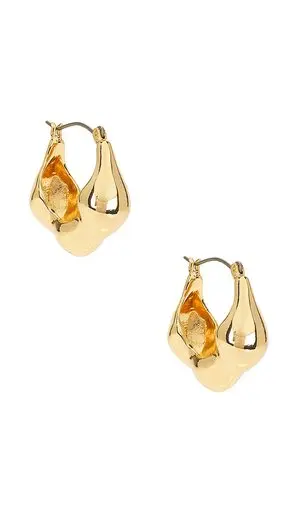 Ettika Molten Metal Hoop Earrings - Gold
