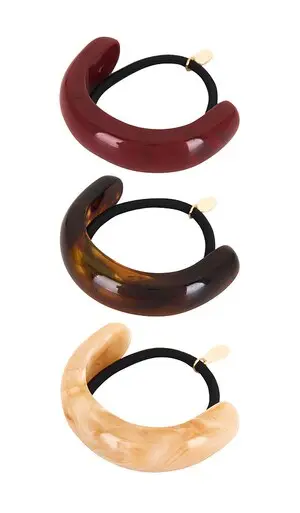 8 Other Reasons Acrylic Crescent Pack Of 3 - Tort  Deep Red  & Natural