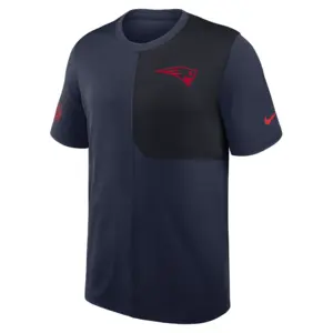 Nike New England Patriots Sideline Coach Dri-fit Nfl Top - Blue