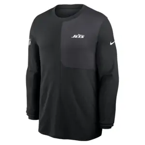 Nike New York Jets Sideline Coach Dri-fit Nfl Long-sleeve Top - Black
