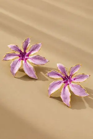 THE PINK REEF Tropic Post Earrings - Mauve
