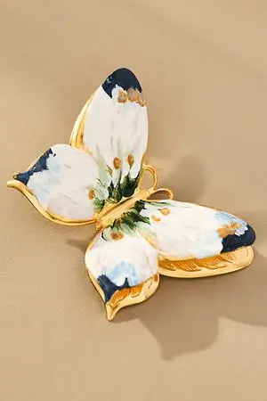 THE PINK REEF Handpainted Papillion Earrings
