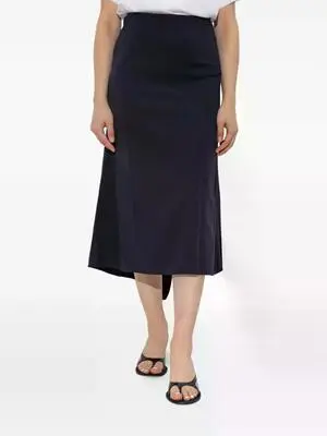 Victoria Beckham Asymmetric-hem Midi Skirt