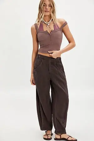 Free People Clean Slate Henley - Mink