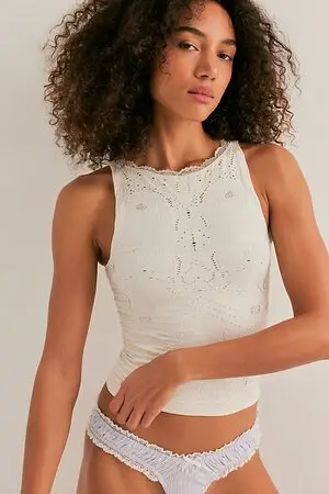 Free People Flirty Flutters Tank - Ivory