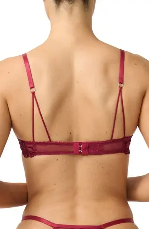 KAT THE LABEL Nicolette Embroide Underwire Bra - Red