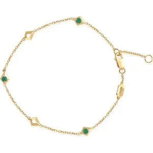 VALANI ATELIER Elegance Emerald Station Bracelet