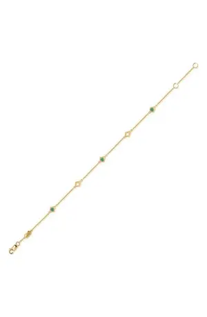 VALANI ATELIER Elegance Emerald Station Bracelet