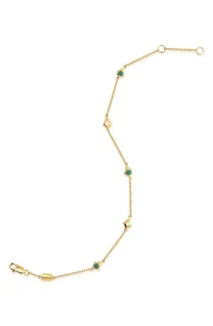 VALANI ATELIER Elegance Emerald Station Bracelet