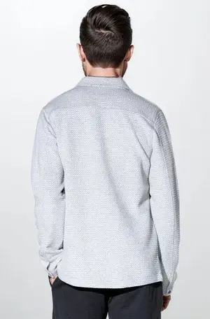 LEDGER & FORD Quilted Arcadia Shacket - Light Grey