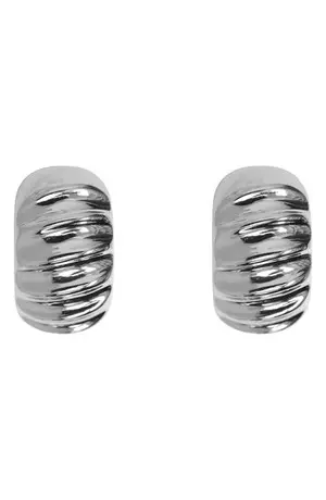 Argento Vivo Ripple Stud Earrings - Silver