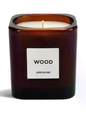 Assouline Library Wood Scented Candle - Brown