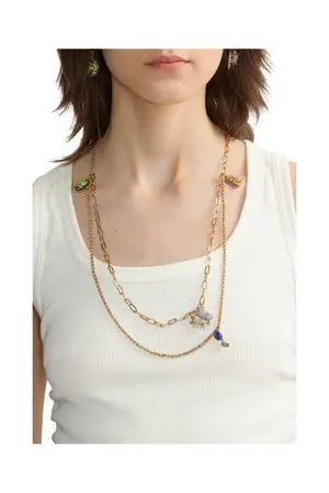 Burberry Charm Double Layer Chain Necklace