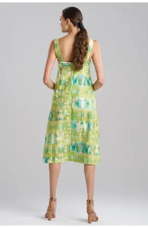 Natori Plaids Square Neck Sundress