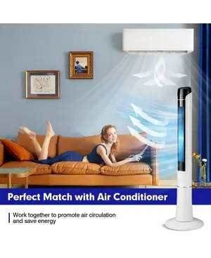 MECALE Portable 48 Inches Tower Fan With Remote Control