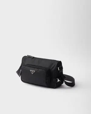 Prada Medium Re-nylon And Saffiano Leather Shoulder Bag - Black