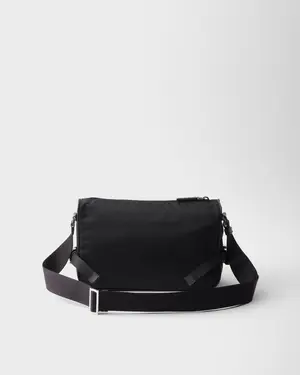 Prada Medium Re-nylon And Saffiano Leather Shoulder Bag - Black