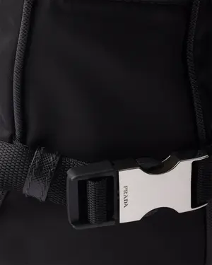 Prada Medium Re-nylon And Saffiano Leather Shoulder Bag - Black