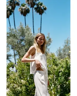 Eberjey Linen Blend Relaxed Pajama Pants