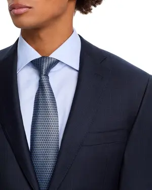 Canali Siena Screenweave Regular Fit Suit - Navy