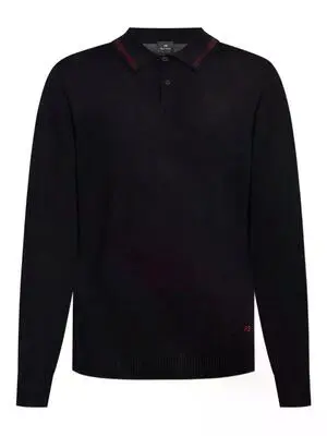 Paul Smith Merino Wool Polo Shirt - Blue