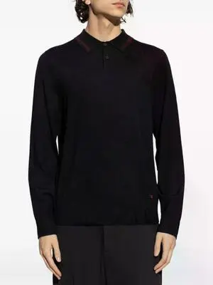 Paul Smith Merino Wool Polo Shirt - Blue