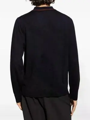 Paul Smith Merino Wool Polo Shirt - Blue