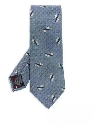 Paul Smith Patterned Standard Neck Tie - Blue
