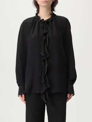 Victoria Beckham Ruffled Shirt - Black