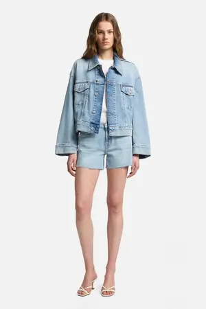 7 For All Mankind Cropped Trucker Jacket